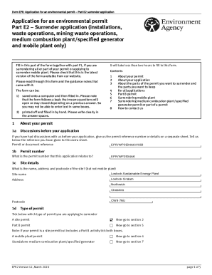 Fillable Online Application for an environmental permitPart E2 ...
