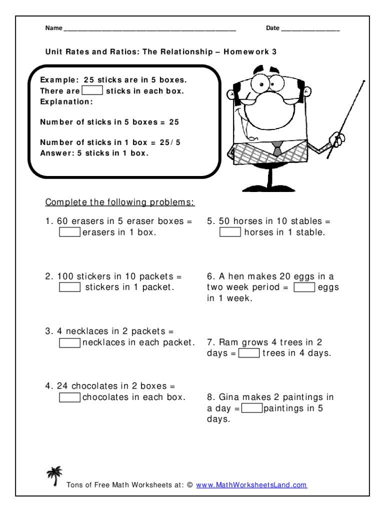 Fillable Online Unit Rates And Ratios The Relationship Worksheets Fax fillable-online-unit-rates-and-ratios-the-relationship-worksheets-fax