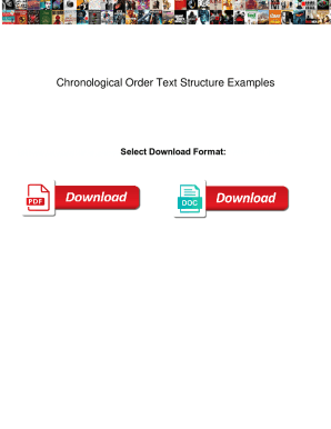 Fillable Online Chronological Order Text Structure Examples ...