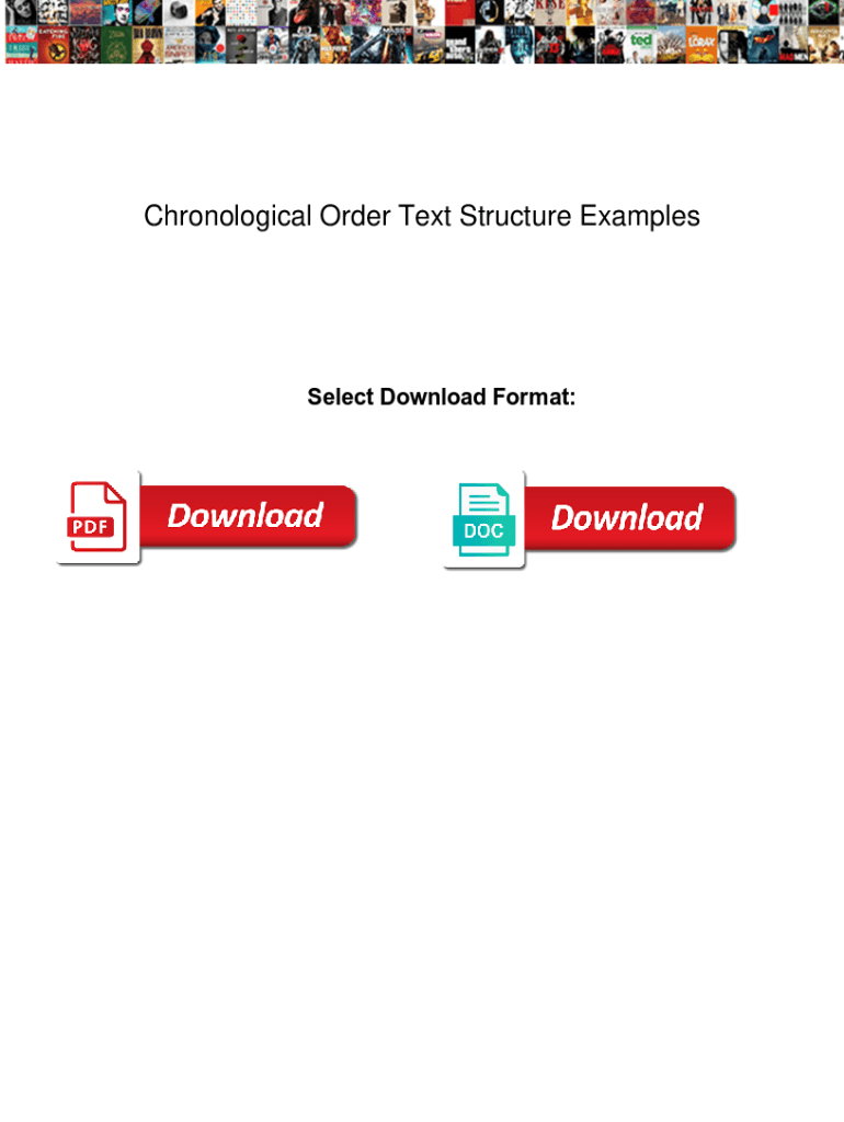 Fillable Online Chronological Order Text Structure Examples ...
