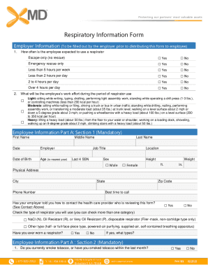 Fillable Online Respiratory Information Form Fax Email Print - pdfFiller