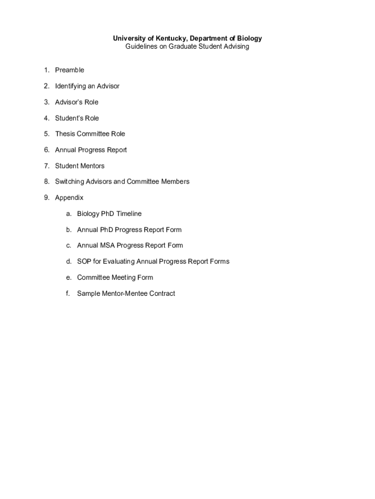 Fillable Online bio as uky Doctoral and Master Degree Candidate Forms ...