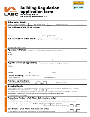Fillable Online How to make a building control application Fax Email ...