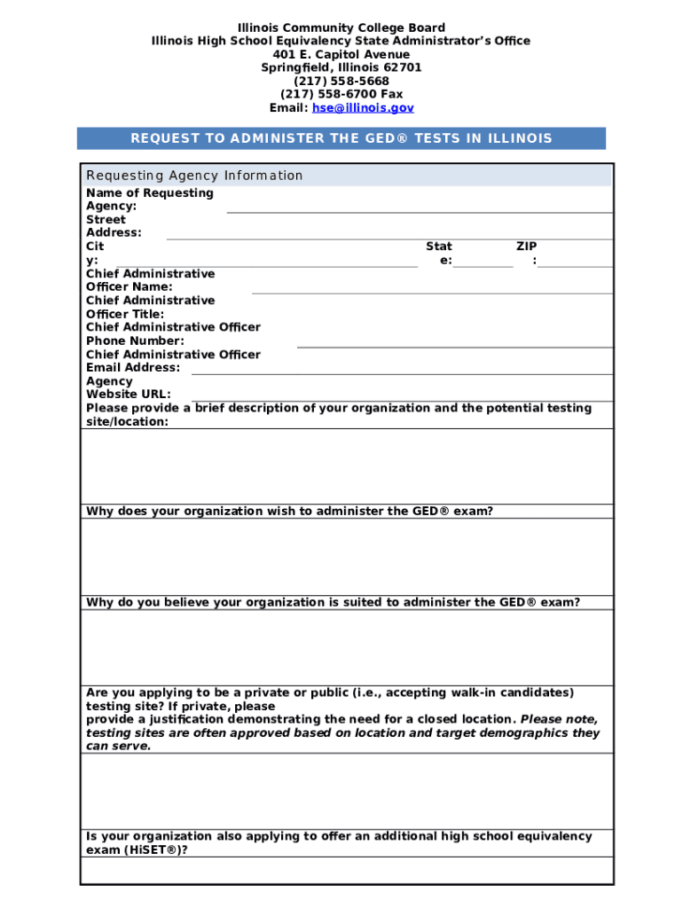 Illinois High School Equivalency Certificates Order Doc Template ...