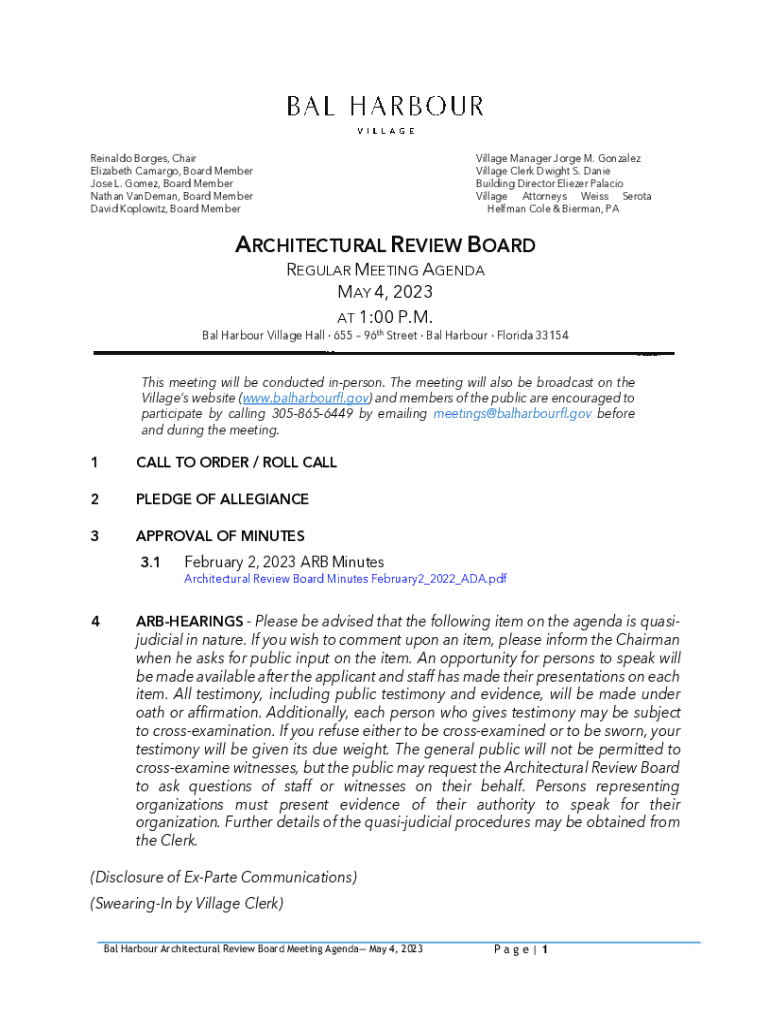 Fillable Online Architectural-Review-Board-Agenda- ... Fax Email Print ...