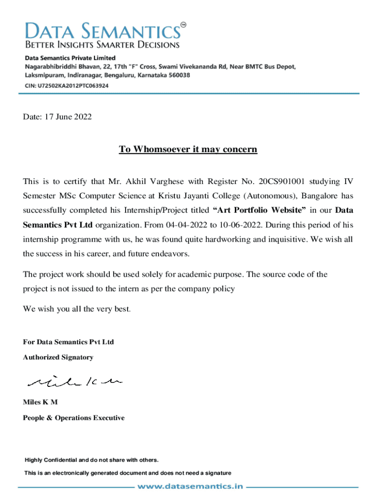 Fillable Online To Whomsoever it may concern Fax Email Print - pdfFiller