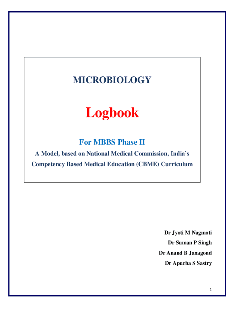 Fillable Online Microbiology Logbook Fax Email Print - pdfFiller