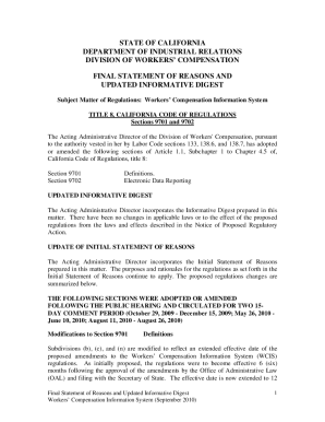 Fillable Online final statement of reasons and updated informative ...