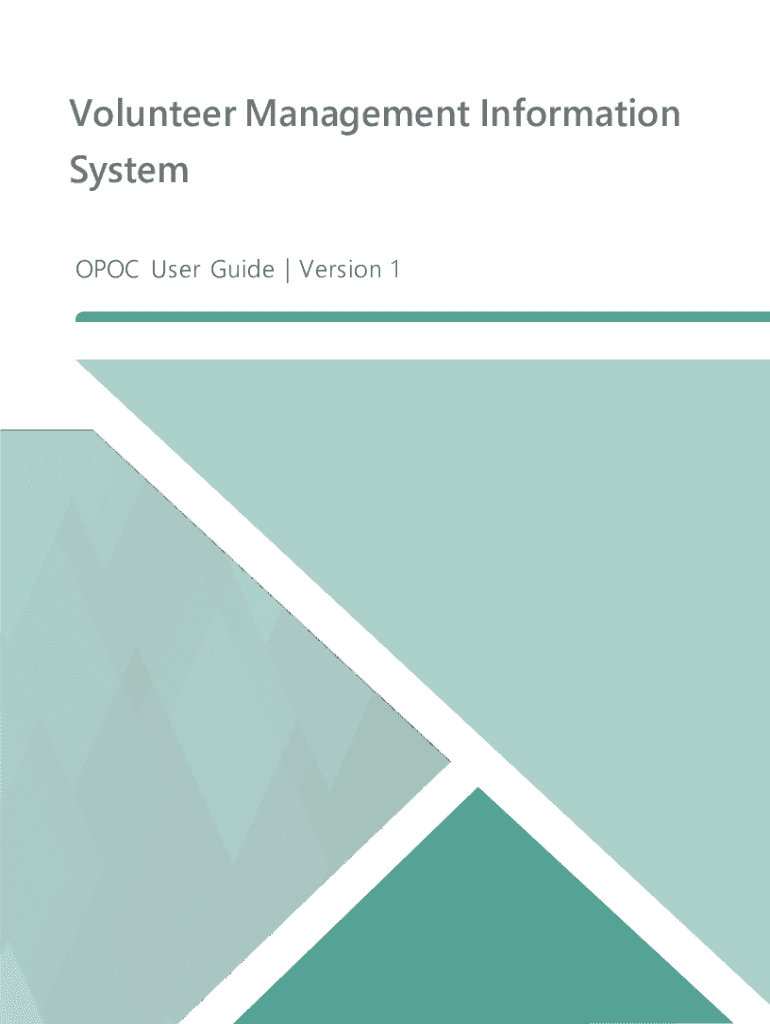 Fillable Online Volunteer Management Information System Fax Email Print ...