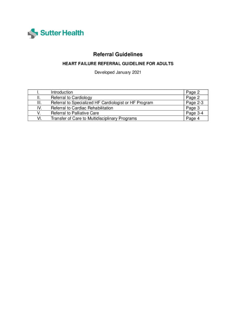 Fillable Online Referral and approach to care - Chronic Heart Failure ...