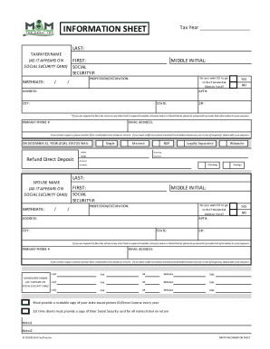 Fillable Online MMTP Organizer-INFO SHEET Fax Email Print - pdfFiller