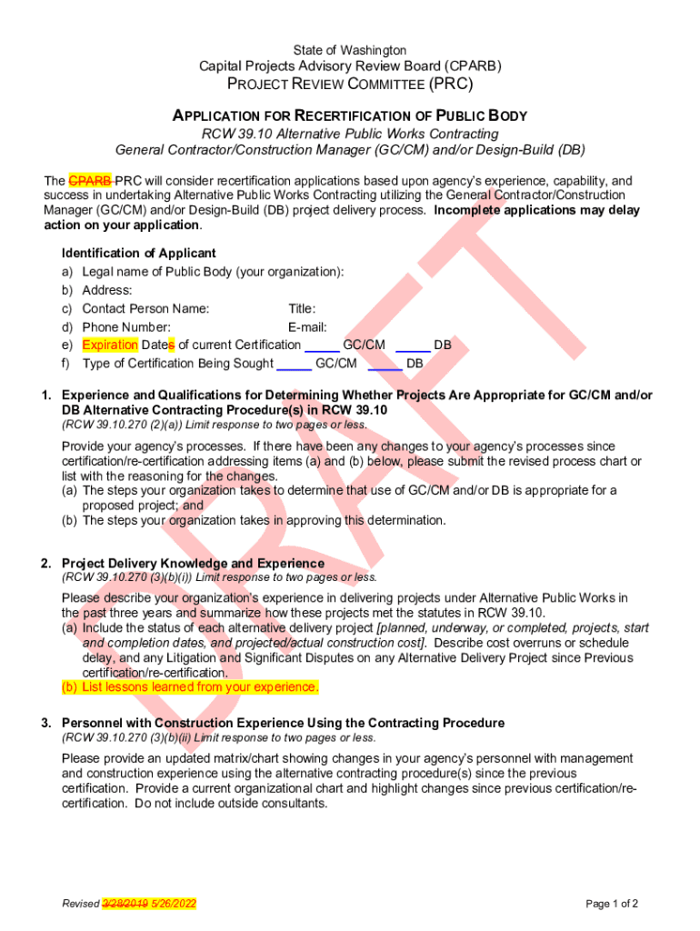 Fillable Online des wa PROJECT REVIEW COMMITTEE (PRC) Fax Email Print ...
