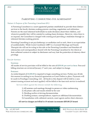 Fillable Online Consultant Fee Agreement: Definition & Sample Fax Email ...