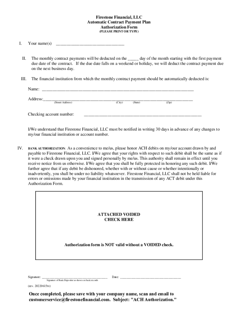 Fillable Online Automatic Contract Payment Plan Authorization Form Fax Email Print - pdfFiller