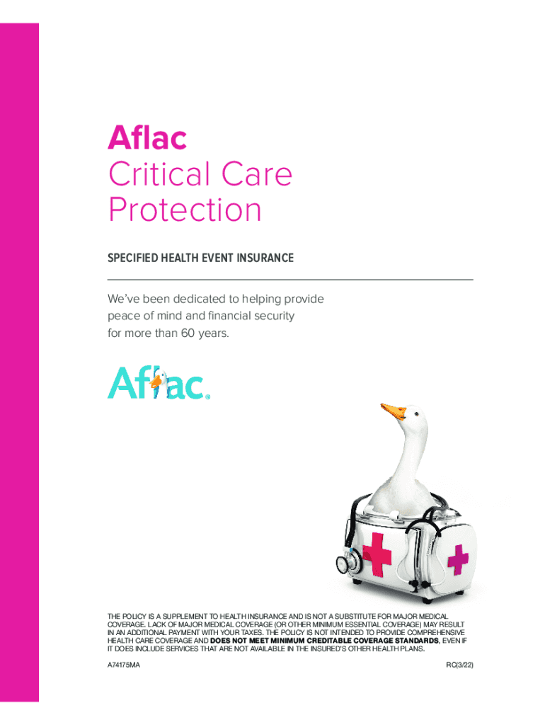Fillable Online A74375CA.pdf - Aflac Critical Care Protection SPECIFIED... Fax Email Print ...