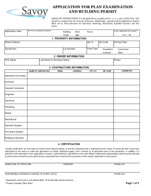 Fillable Online Building Permit Application (Form 400) Fax Email Print ...