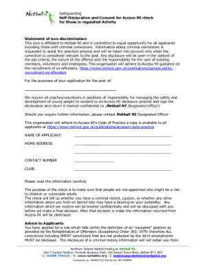 Fillable Online self-declaration form for applicants, employees and ...