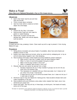 Fillable Online Title: Fossils: A Peek into the Past Essential Question ...