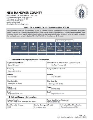 Fillable Online MASTER PLANNED DEVELOPMENT APPLICATION Fax Email Print ...