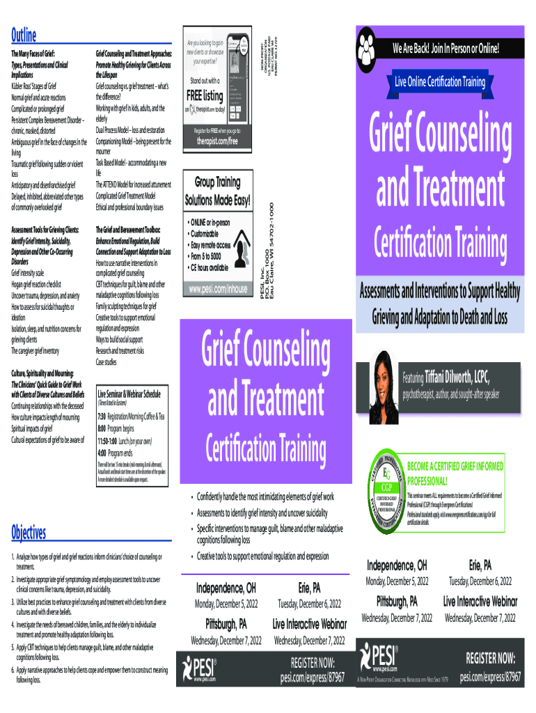 Fillable Online What Is Grief Counseling? Techniques and How It Helps ...