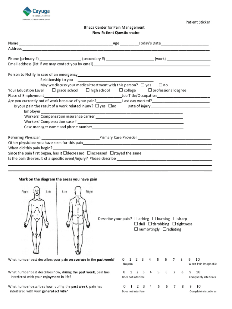Fillable Online new-patient-questionnaire.pdf Fax Email Print - pdfFiller