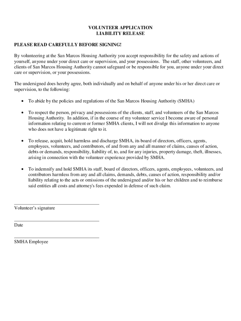 Fillable Online Volunteer-Liability-Release-and-Criminal-Background-Consent. ... Fax Email Print ...