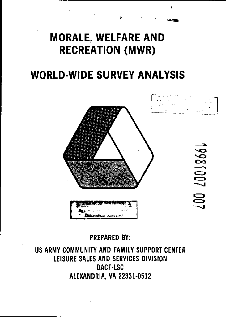 Fillable Online Morale, Welfare and Recreation (MWR), World-Wide Survey ...
