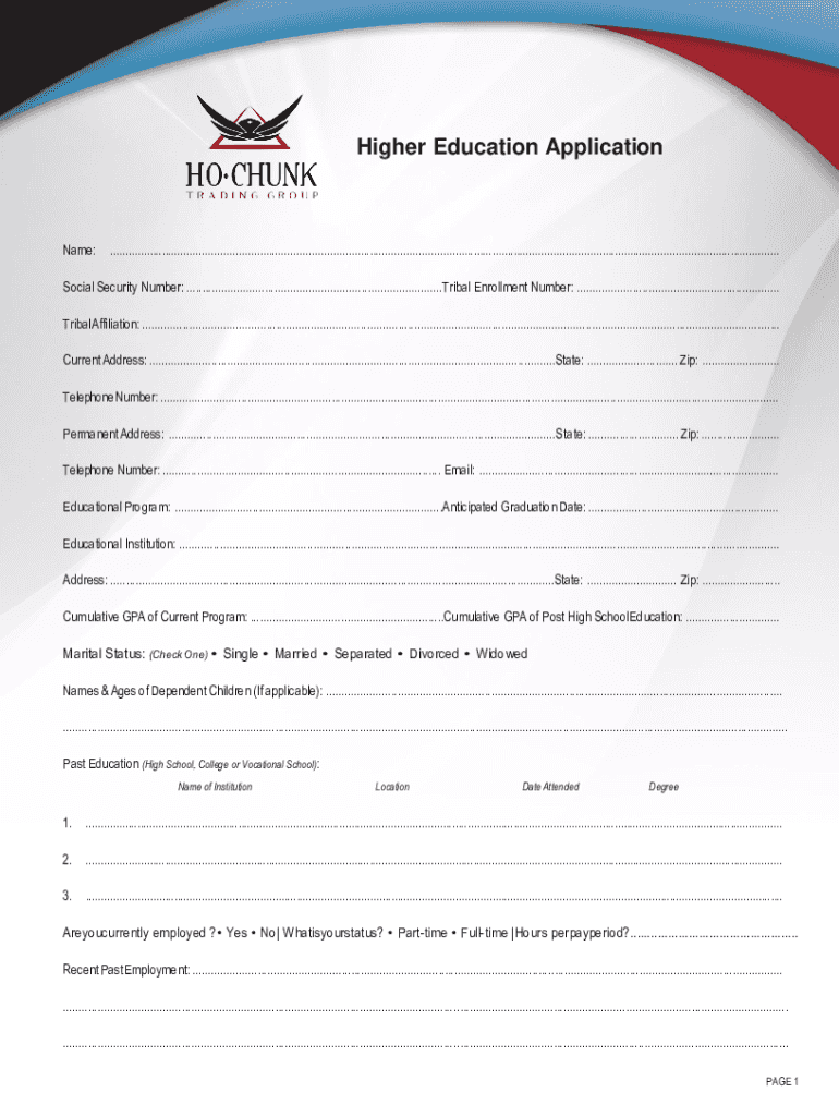 Fillable Online Tribal Enrollment Number: Fax Email Print - pdfFiller