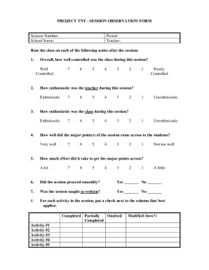 Fillable Online SESSION EVALUATION FORM Fax Email Print - pdfFiller