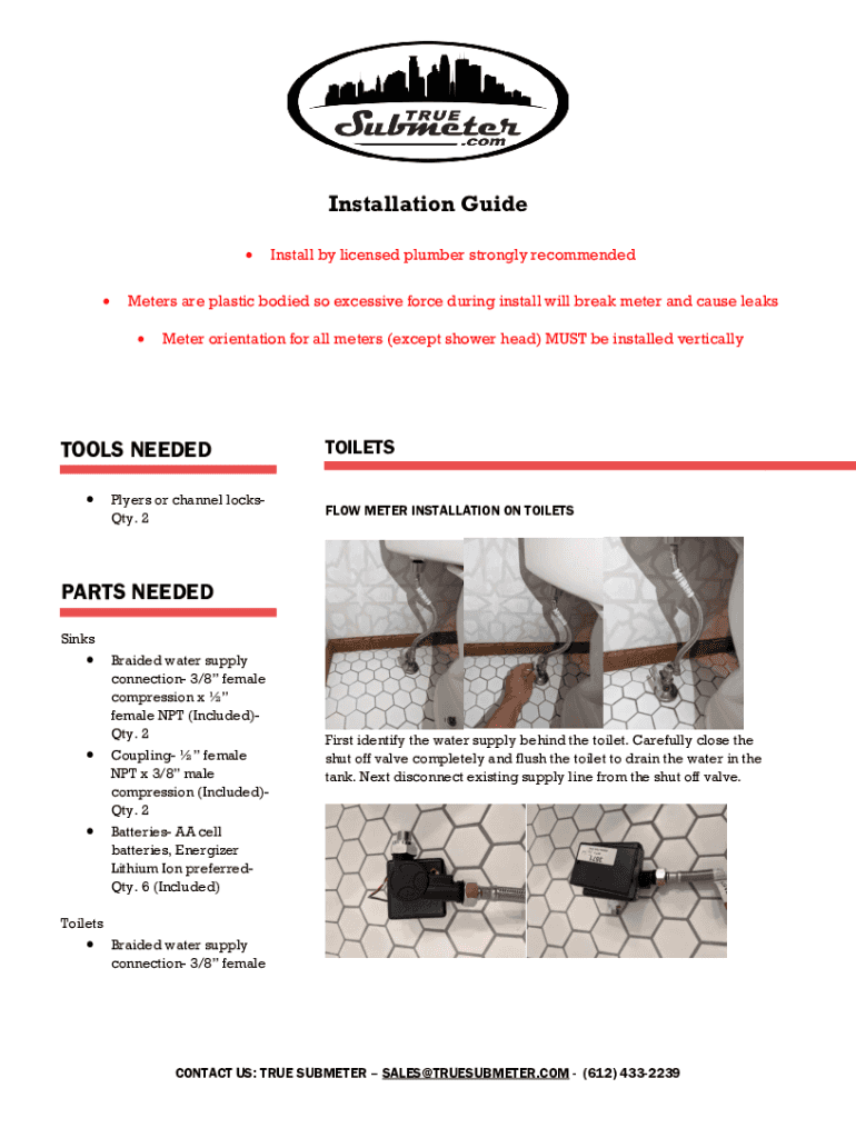 Fillable Online Installation Guide TOOLS NEEDED PARTS NEEDED Fax Email Print - pdfFiller
