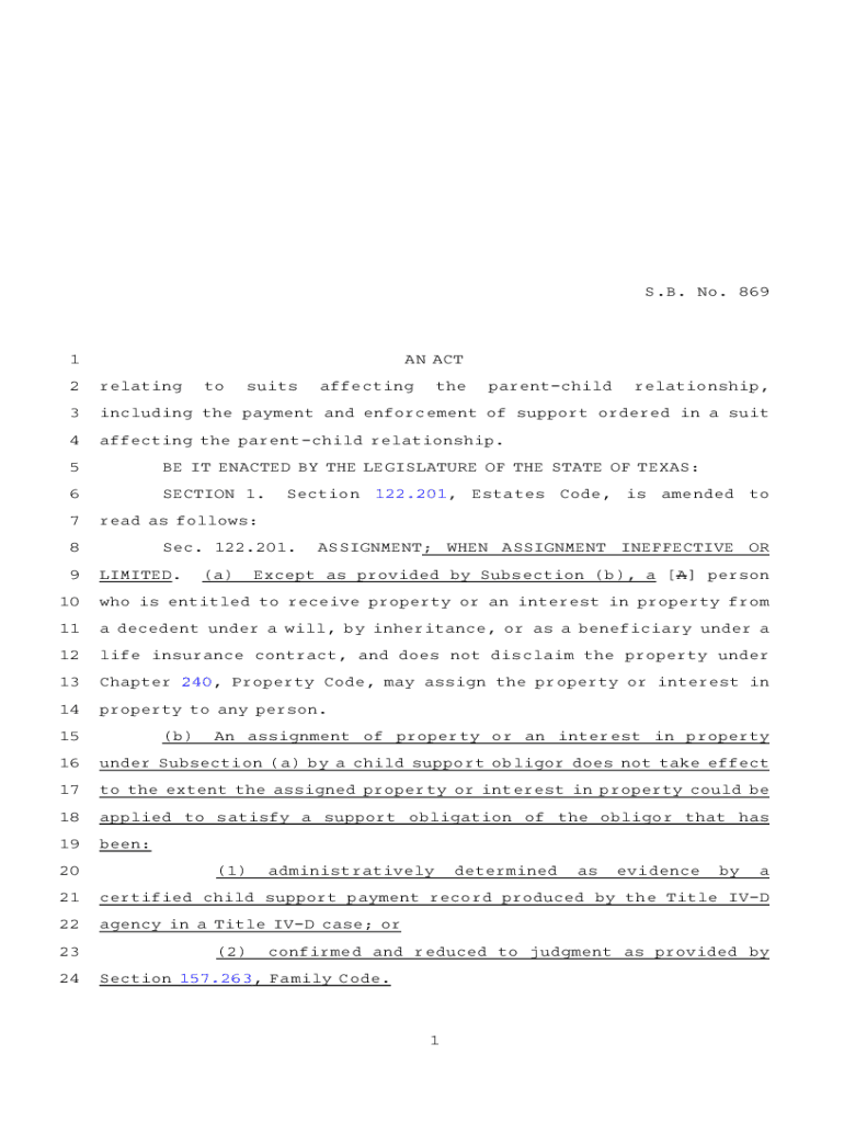 Fillable Online 88(R) SB 869 - Enrolled version Fax Email Print - pdfFiller