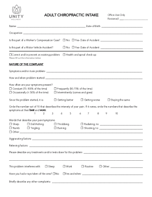 Fillable Online Workers Comp Intake Form Fax Email Print - pdfFiller