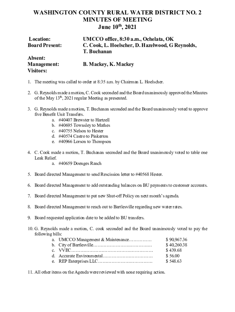 Fillable Online WASHINGTON COUNTY RURAL WATER DISTRICT NO. 2 ... Fax ...