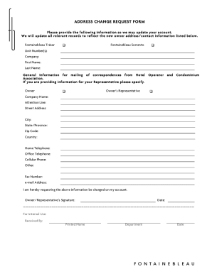 Fillable Online Form-Condo Owner Change Request Form (New2) Fax Email ...