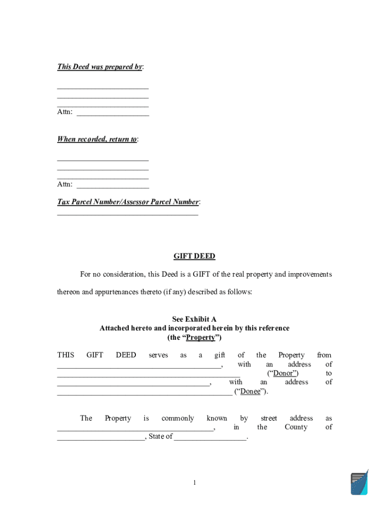Fillable Online Gift Deed Form. Gift Deed Template Fax Email Print ...