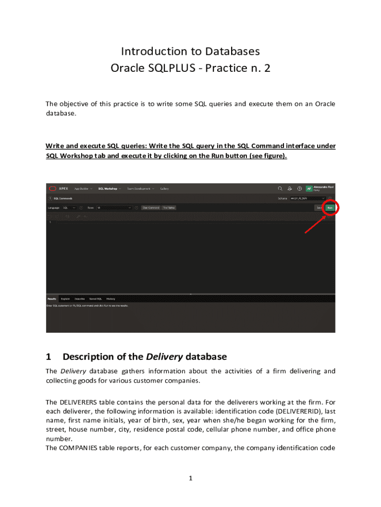Fillable Online dbdmg polito 2 Connecting to Oracle Database and Exploring It Fax Email Print ...