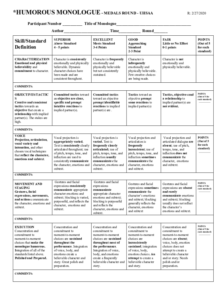 Fillable Online Free Monologues for Kids and Teenagers Fax Email Print ...