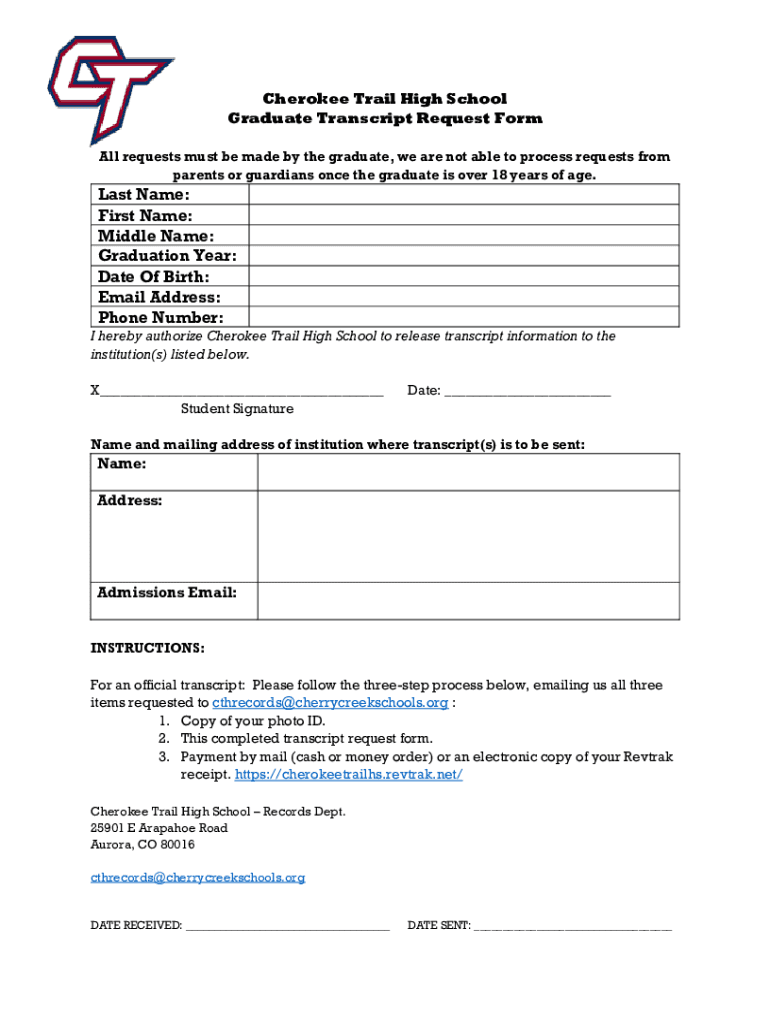 Fillable Online Students / Alumni Transcript Requests Fax Email Print - pdfFiller