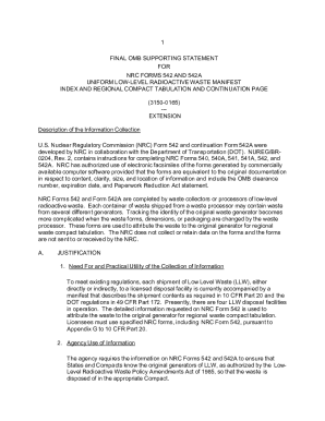 Fillable Online OMB 3150-0165, Final Supporting Statement for NRC Forms ...