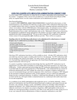 Fillable Online over-the-counter (otc) medication administration ...