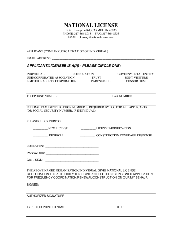 Fillable Online ULS License - KQV590 - TRI COUNTY BLOCK & BRICK INC Fax ...