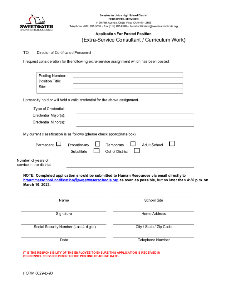 Fillable Online 101-23-Teacher-on-Special-Assignment-Choreographer.pdf Fax Email Print - pdfFiller