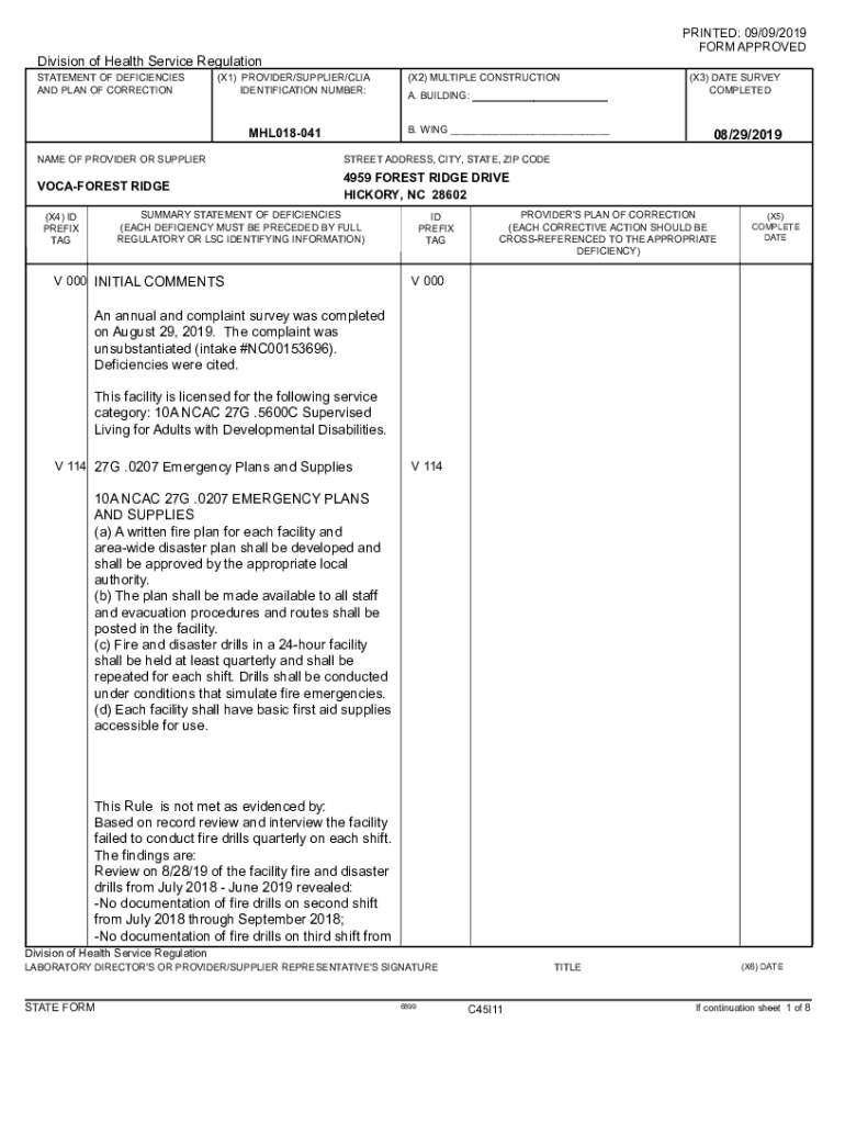 Fillable Online VOCA-FOREST RIDGE Fax Email Print - pdfFiller