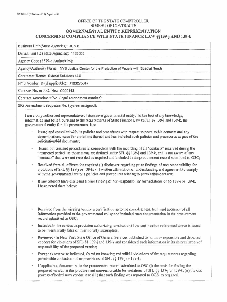 Fillable Online Disclosure and Certification with respect to State ...