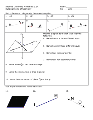 Fillable Online Informal Geometry Worksheet 1 Fax Email Print - pdfFiller