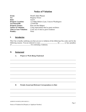 Fillable Online 06 Outline Sample Notice of Violation (1931318).DOCX. KDH1931318.DOCX;1/99915 ...