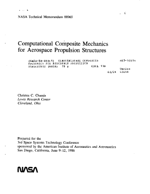 Fillable Online ntrs nasa Mechanics of Composite Materials: Past ...