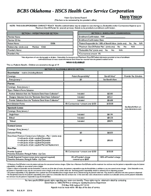Fillable Online BCBS Oklahoma - HSCS Health Care Service Corporation ...