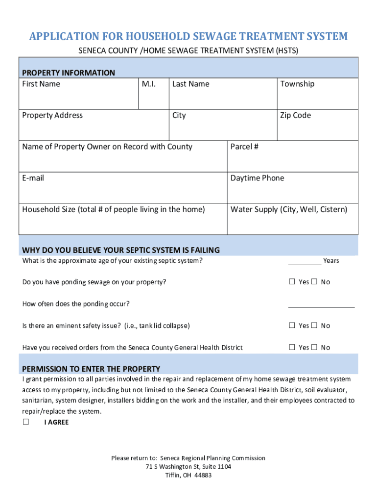 Fillable Online Application for Site Review for Household Sewage ... Fax Email Print - pdfFiller