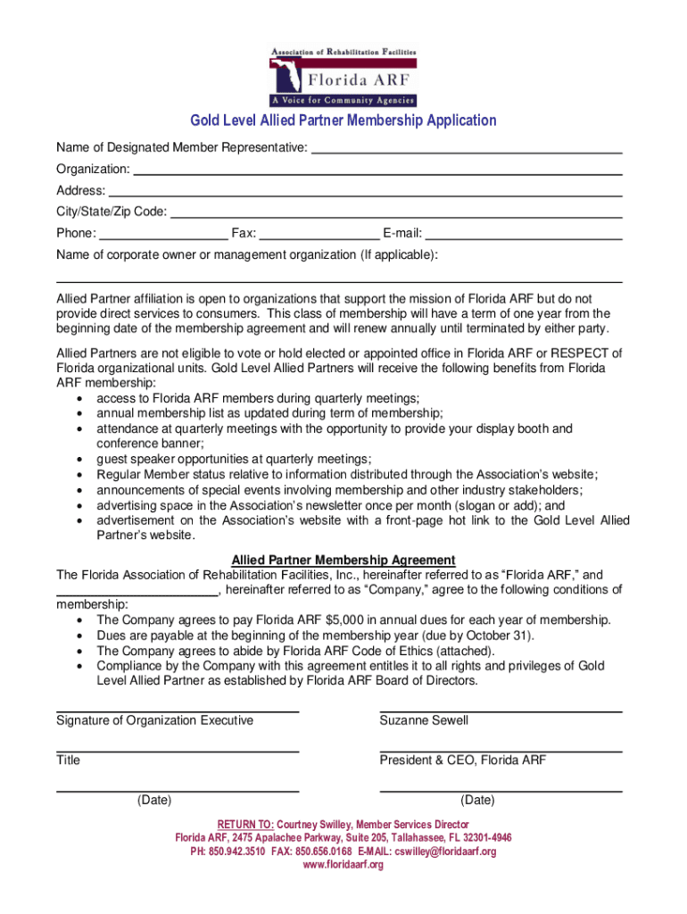 Fillable Online Florida ARF Fax Email Print - pdfFiller